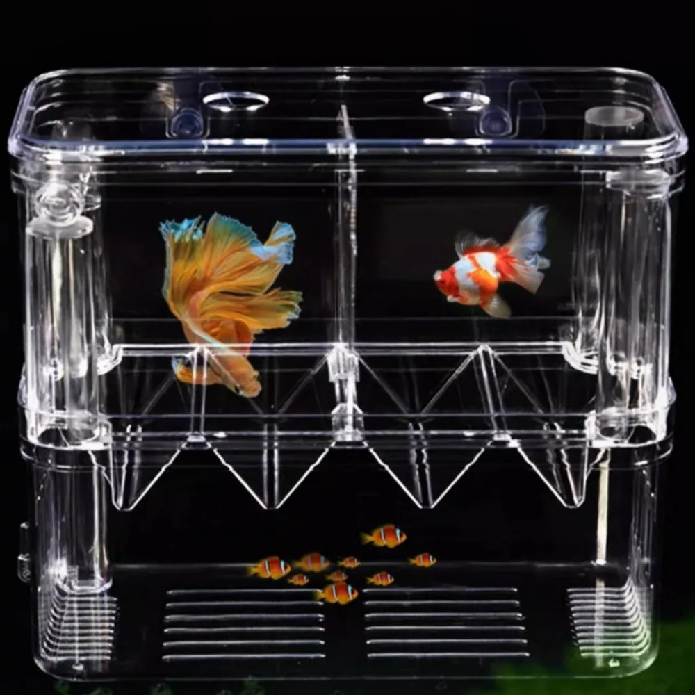 Fish Breeding Box Acrylic Fish Tank Hatching Incubator Isolation Box ...