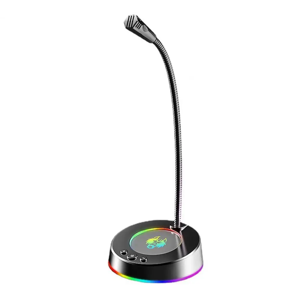 Desk-Microphone-Practical-Colorful-RGB-Light-USB-Microphone-Desk-Laptop ...