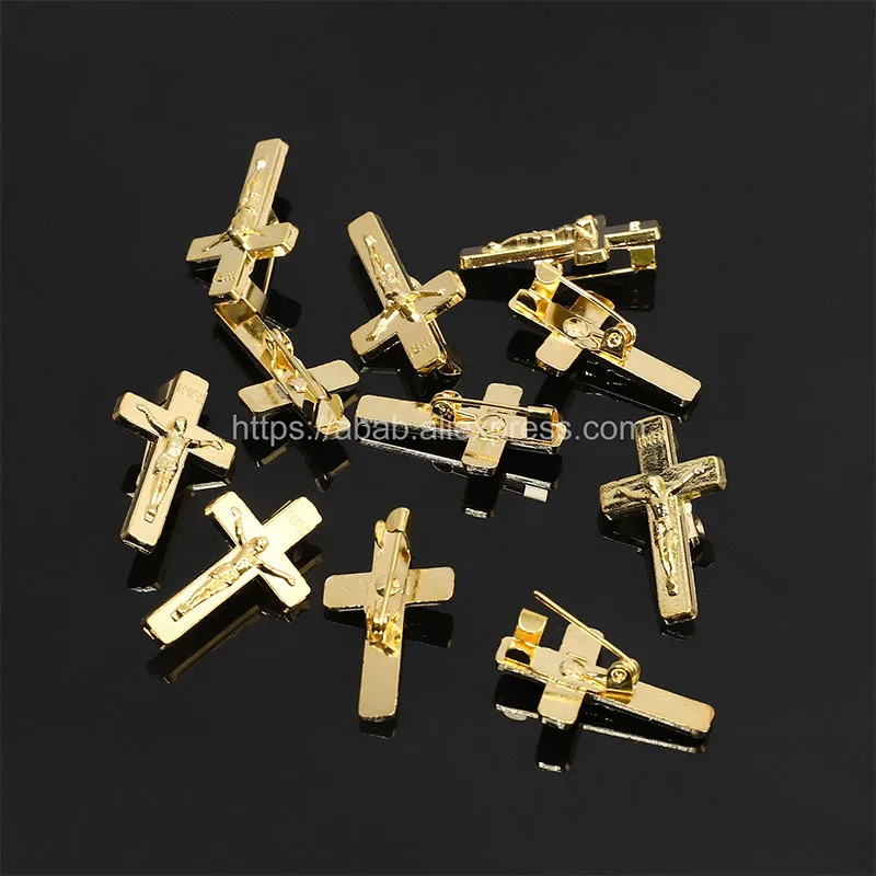 5pcs-Golden-Cross-Metal-Badge-on-Christian-Cross-Pin-Brooch-Jewelry-15 ...
