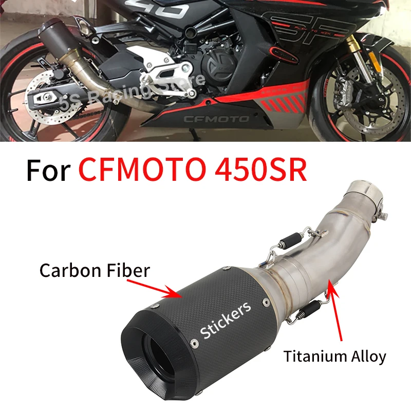 For CFMOTO 450SR 450 SR Motorcycle Full Systems Exhaust Modify Titanium ...