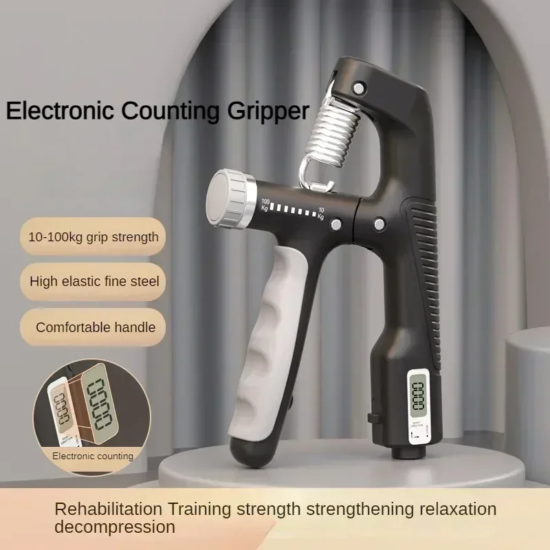 Smart Counting Hand Grip Strengthener 10-100Kg Wrist Expander Finger ...