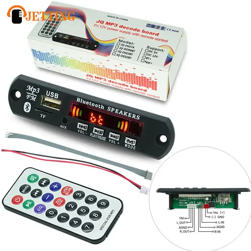 Wireless-Bluetooth-5-0-9V-12V-MP3-WMA-Decoder-Board-Car-Audio-USB-TF-FM ...