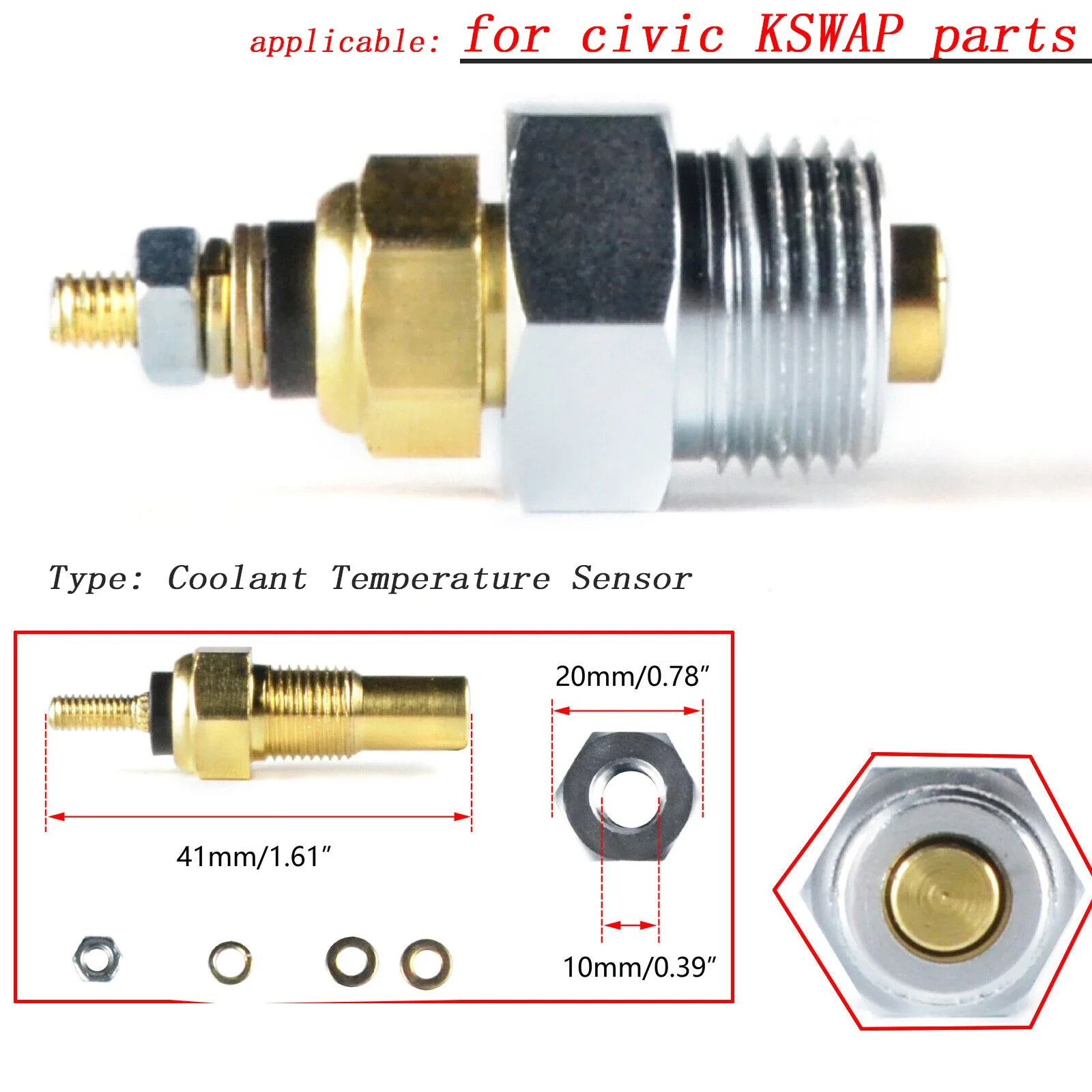 Coolant-Temp-Temperature-Sensor-Adapter-RACING-for-Honda-Acura-K20-K24 ...