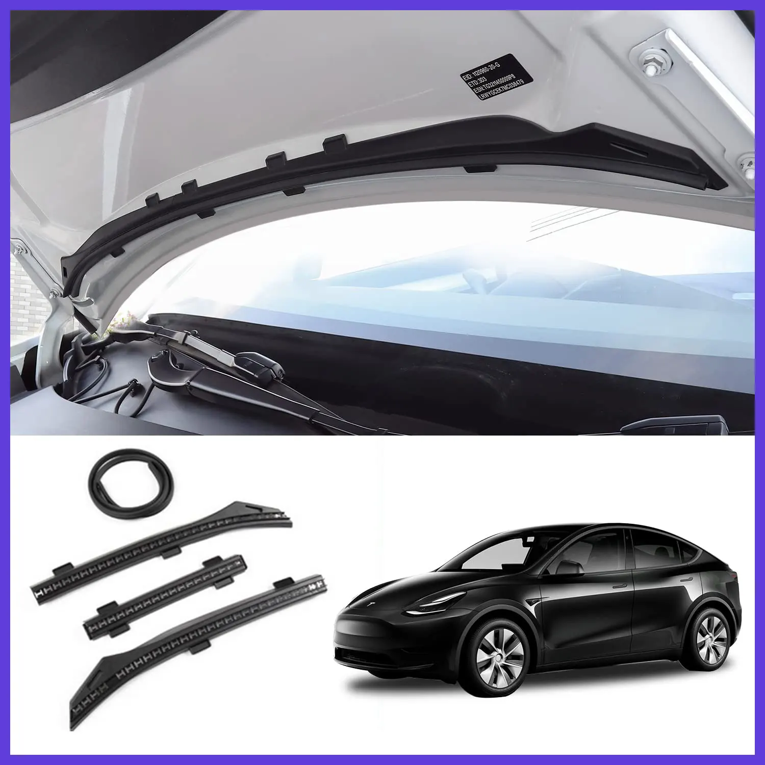 Front-Hood-Dust-Proof-Seal-Strip-For-Tesla-Model-Y-3-Car-Accessories ...