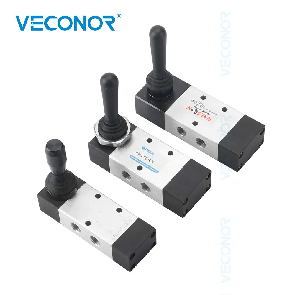 2-Position-5-Port-Air-Manual-Valve-Pneumatic-Control-Valve-5-2-Way-Hand ...