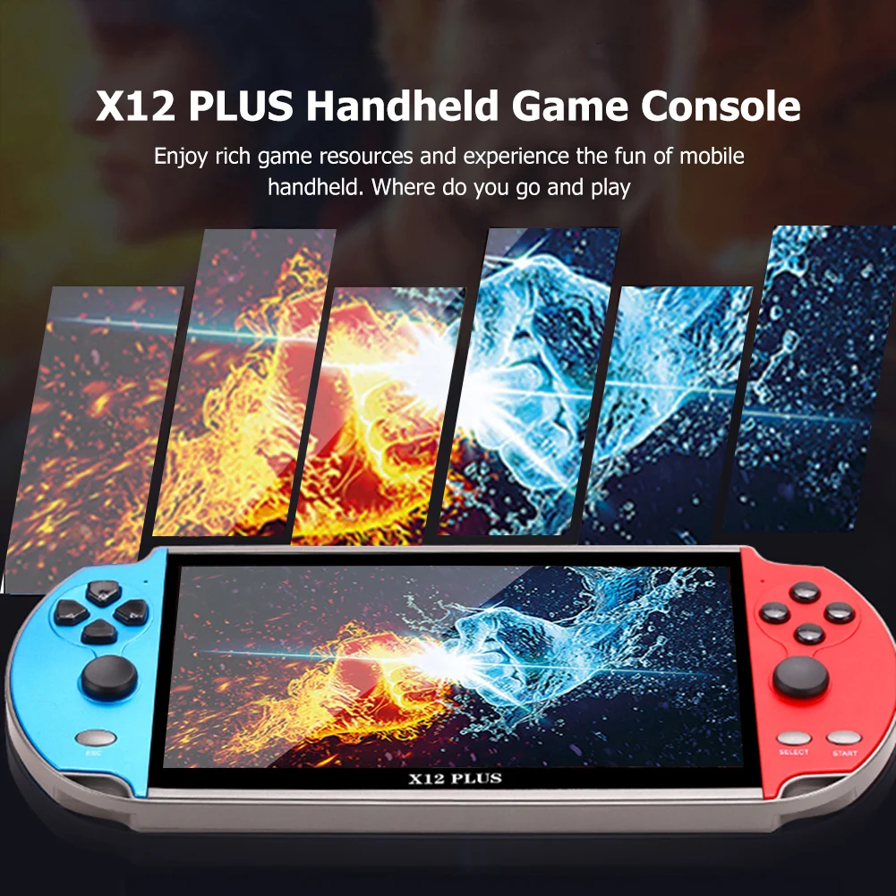 Console de jeu vidéo rétro portable X7 Plus - écran HD - 7.1 jeux ...