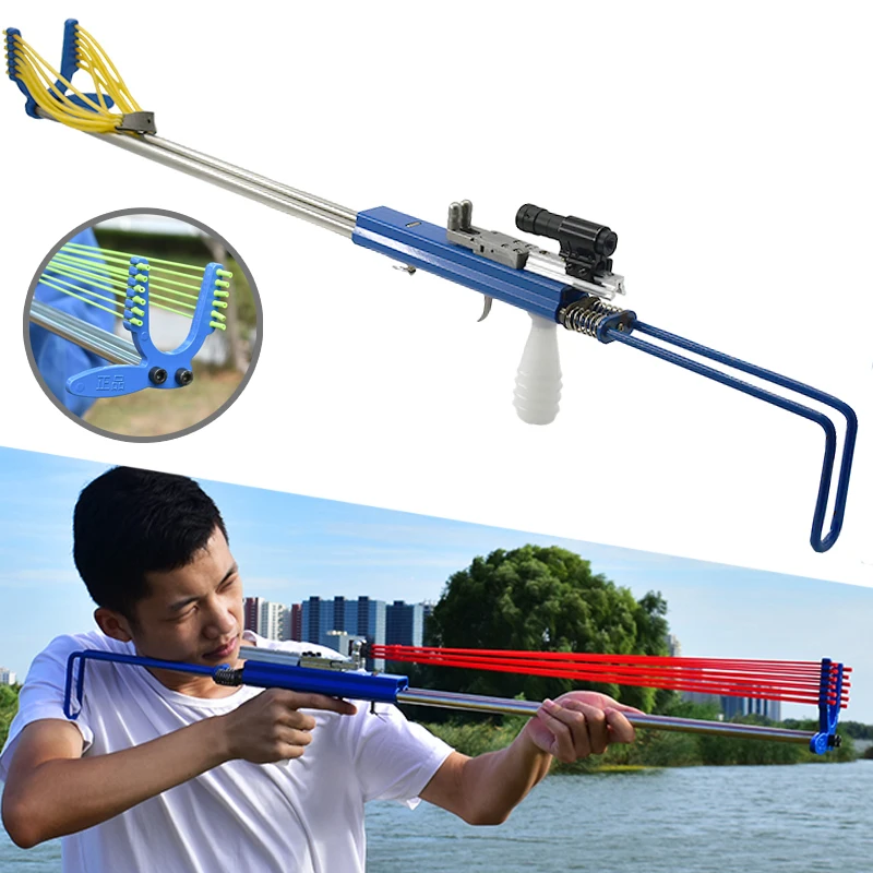 Lance-pierre-de-chasse-laser-t-lescopique-longue-perche-lastique ...