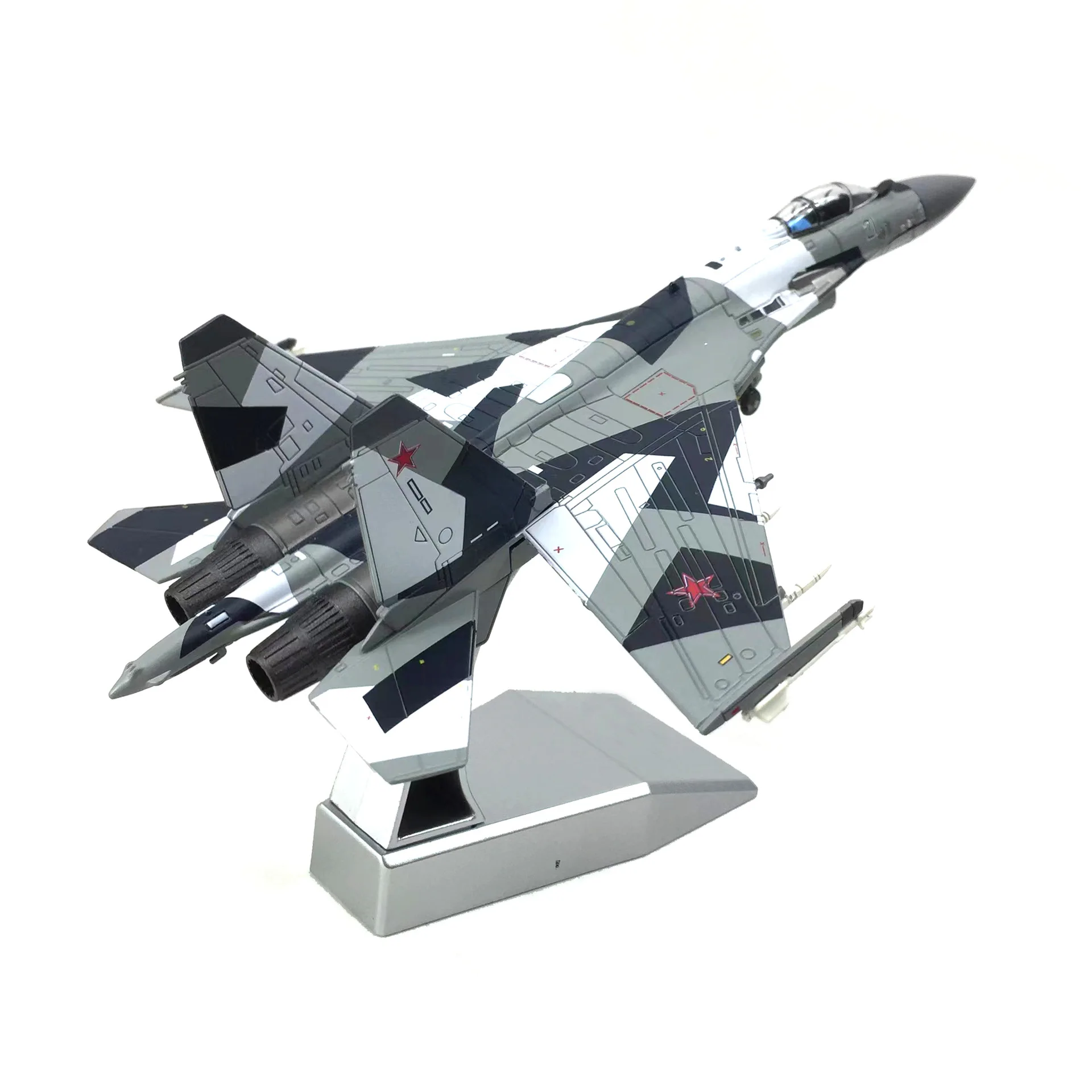 1:100 Scale Russian Su-35 Fighter Model & Display Stand Collection Gift ...