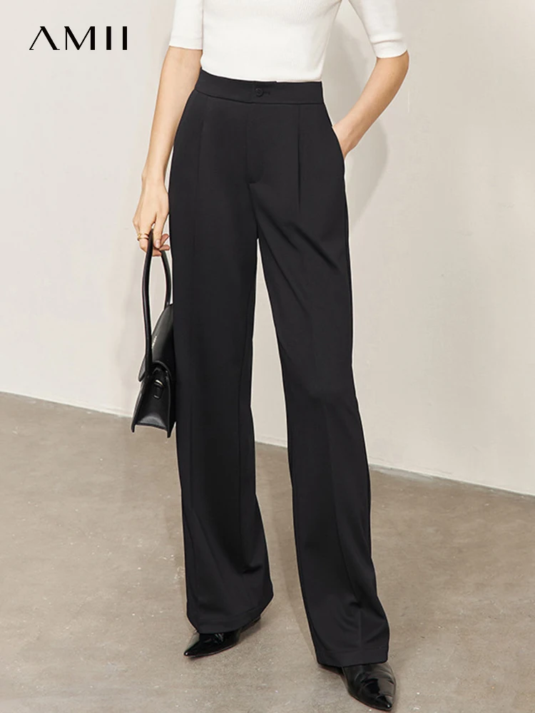 AMII-Minimalism-Casual-Pants-Wide-Leg-2023-Spring-New-Office-Lady ...