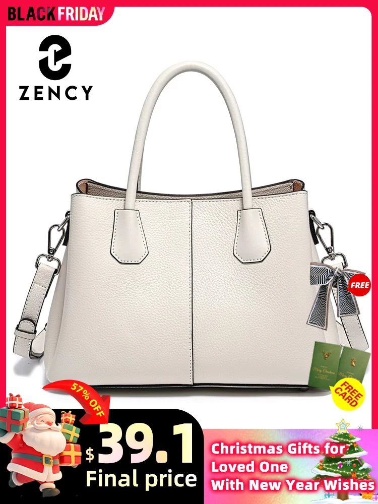 Zency-Ladies-Designer-Tote-Handbag-Genuine-Leather-Top-handle-Bag-Women-Luxury-Crossbody-Dual ...