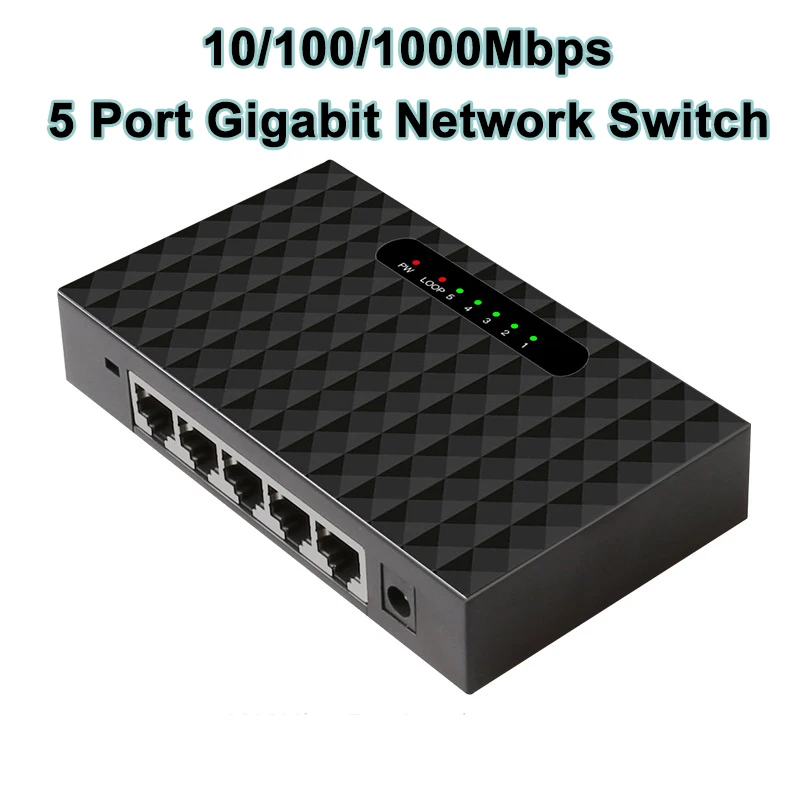 Network Switch 1000m 네트워크 스위치 기가비트 미니 5 포트 이더넷 스위치 고속 Rj45 허브 인터넷 스플리터 이더넷 Lan 허브 션트 라우터
