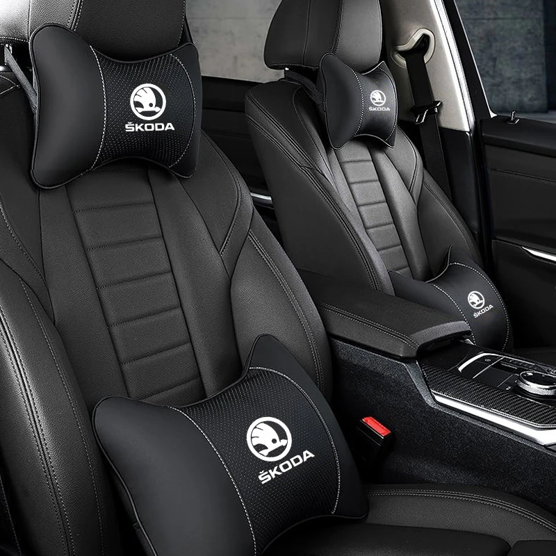 Car Seat Neck Headrest Pillow Rest Head Support Cushion For Skoda ...