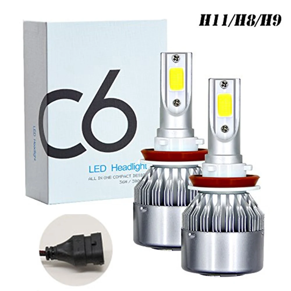 C6 Cob H7 H4 LED Bulb H1 H3 H8 H11 Fog Light HB3 9005 HB4 9006 H13 9012 ...