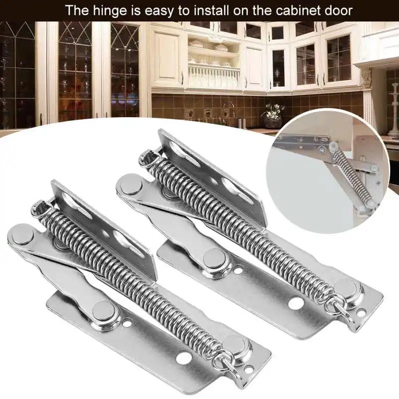 2Pcs-Steel-Spring-Door-Hinges-Lift-up-Hinge-for-Cabinet-Cupboard-Closet ...