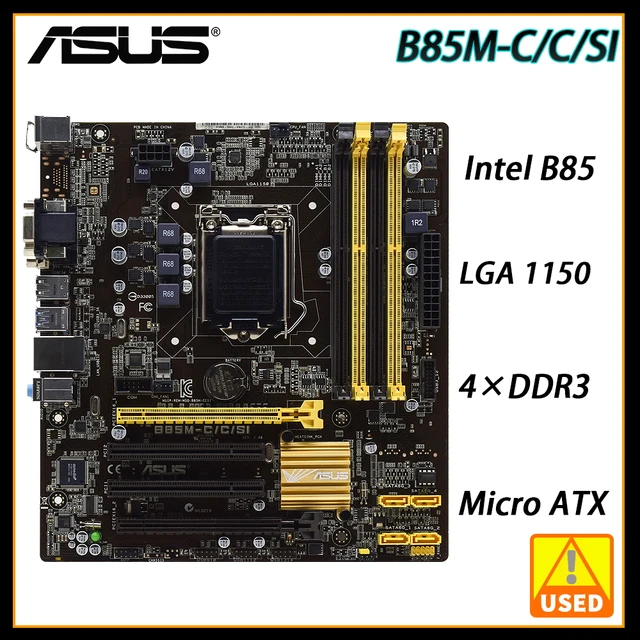 Asus B85M-C/C/SI Socket 1150 Motherboard(1 Serial(com),, 42% OFF