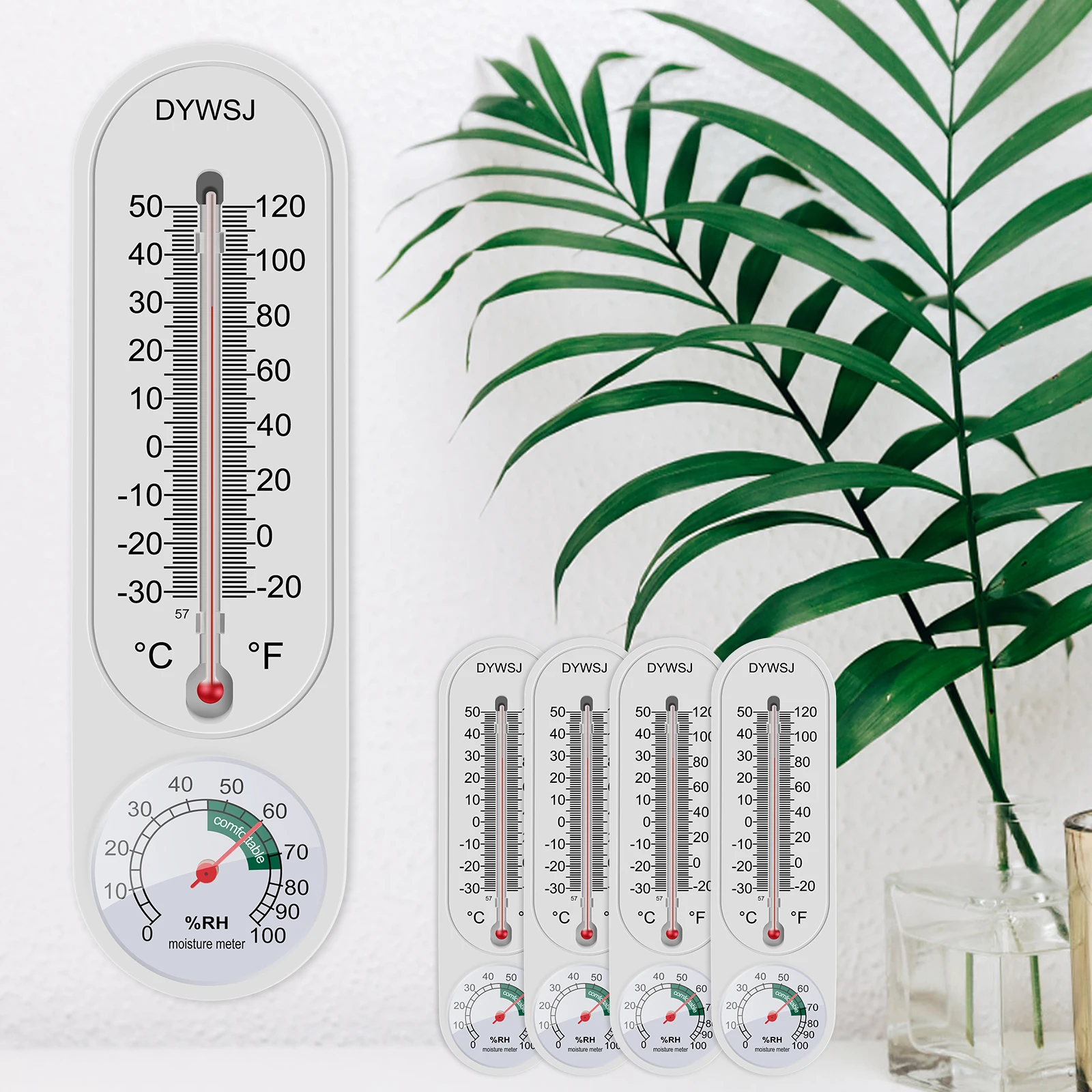 5Pcs-Outdoor-Indoor-Thermometer-Hygrometer-Wall-Thermometer-Humidity ...