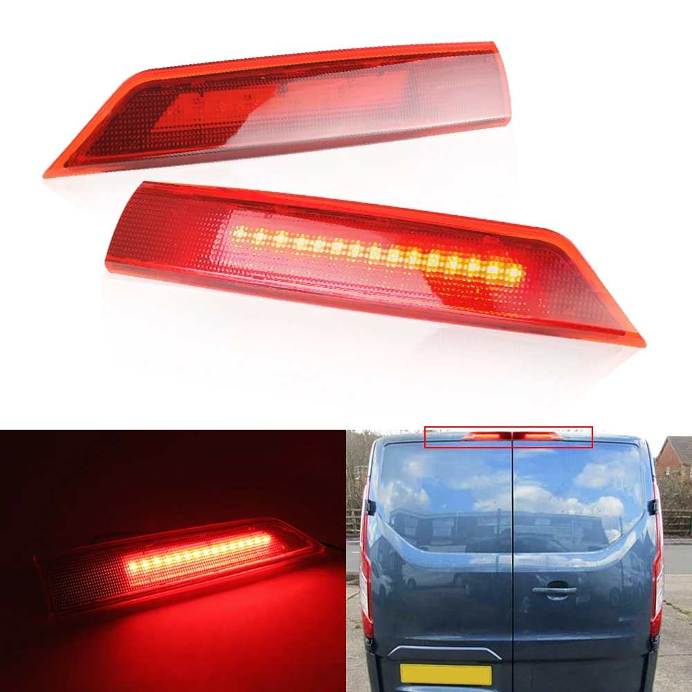 2×for Ford Transit Custom 12-21 Wing/Barn Door - LED High Level 3rd ...