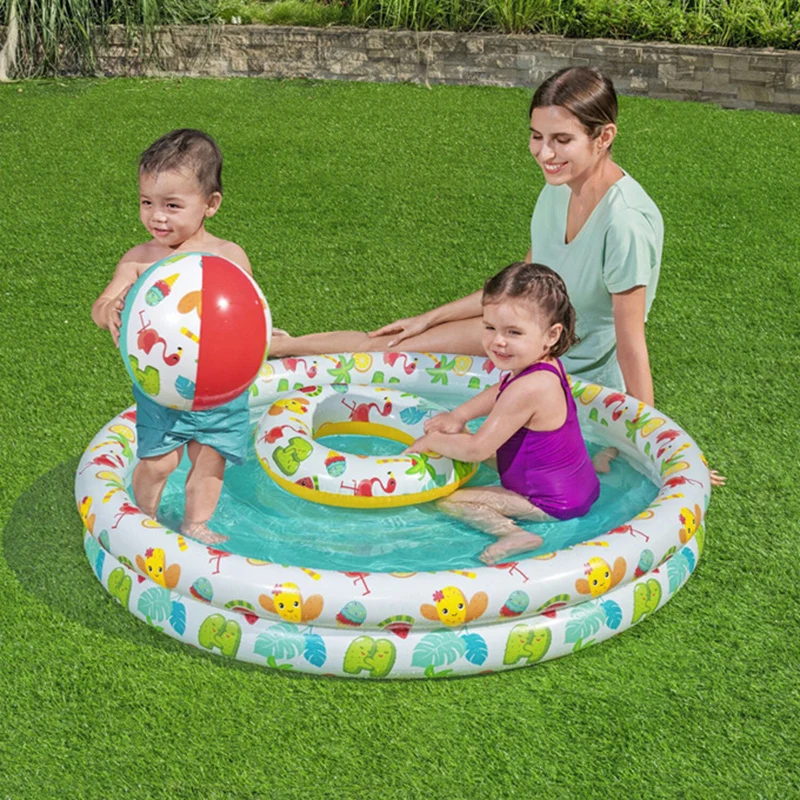 48-x-8-2-Rings-Round-Inflatable-Swim-Pool-Set-for-Kids-Child-Water-Play ...