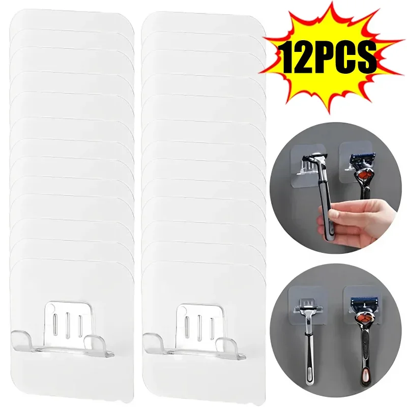 12-1PCS-Punch-Free-Shaving-Razor-Holder-Men-Shaving-Shaver-Storage ...