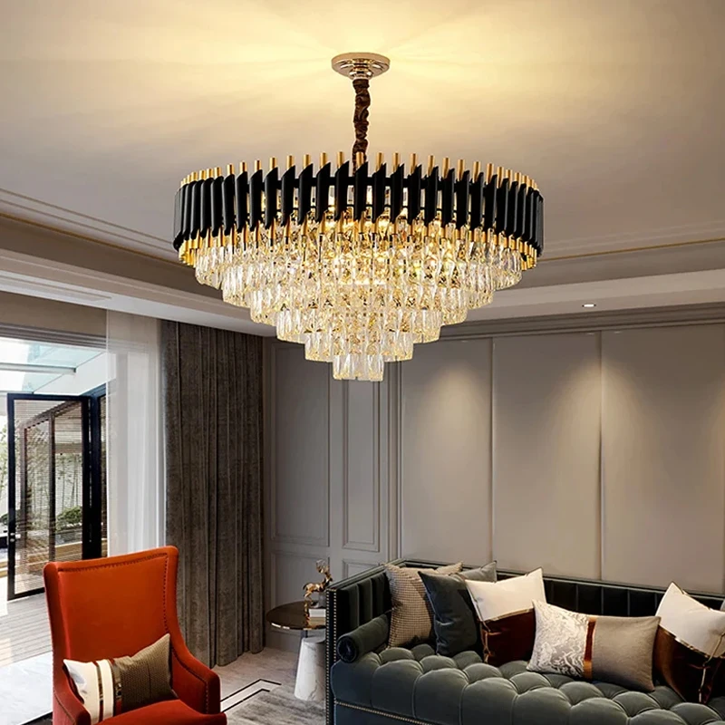 Crystal Ceiling Chandelier Lighting Luxury Modern Living Room Light ...