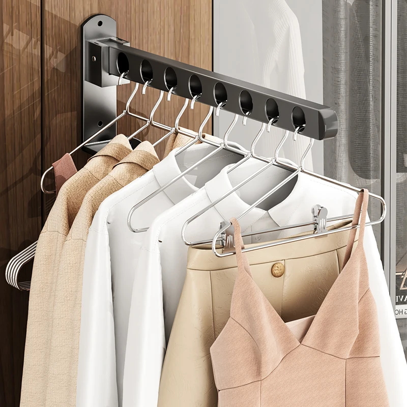 Wall-Mounted-Clothes-Rack-Retractable-Folding-Wall-Mounted-Clothes-Rack ...
