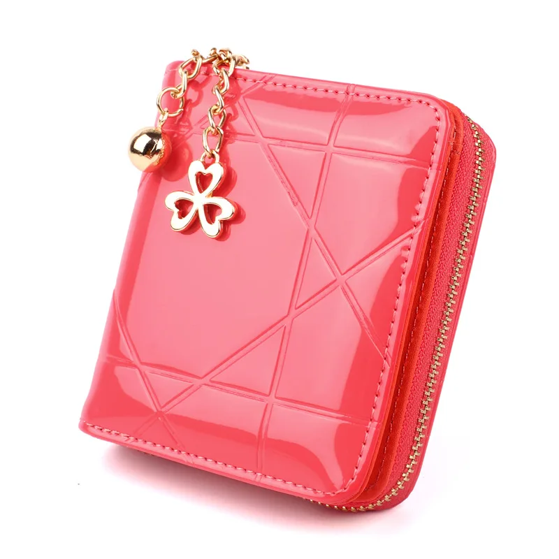 Bonita-cartera-rosa-Mini-monedero-corto-3-cartera-peque-a-plegable-para ...