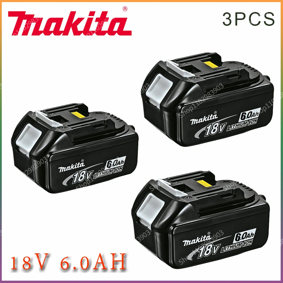 Makita-100-batteria-ricaricabile-agli-ioni-di-litio-originale-18V-6000mAh-18v-batterie-di ...