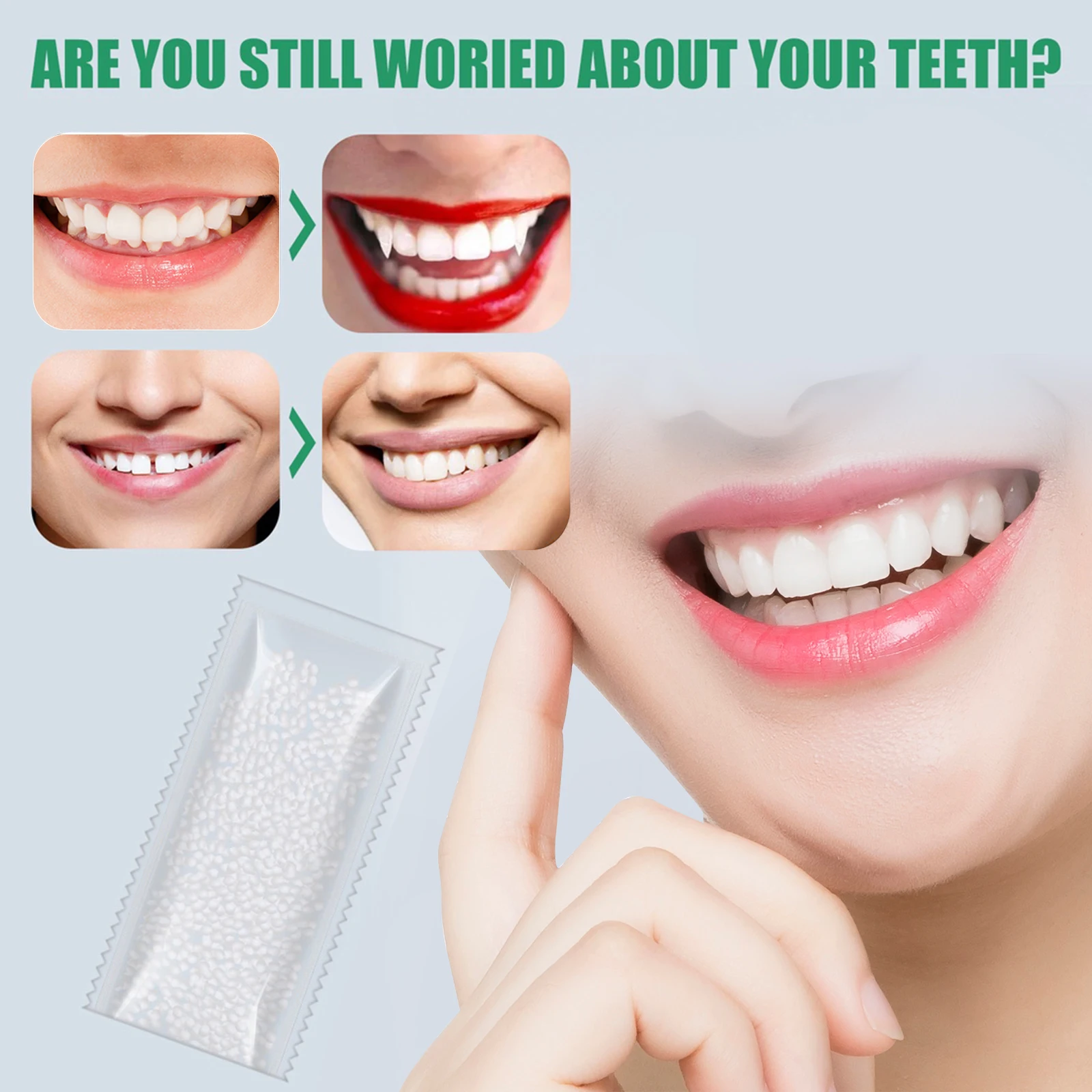 Fake Teeth Smiling Veneers Dentures Cosmetic Fake Tooth Cover Smiling ...