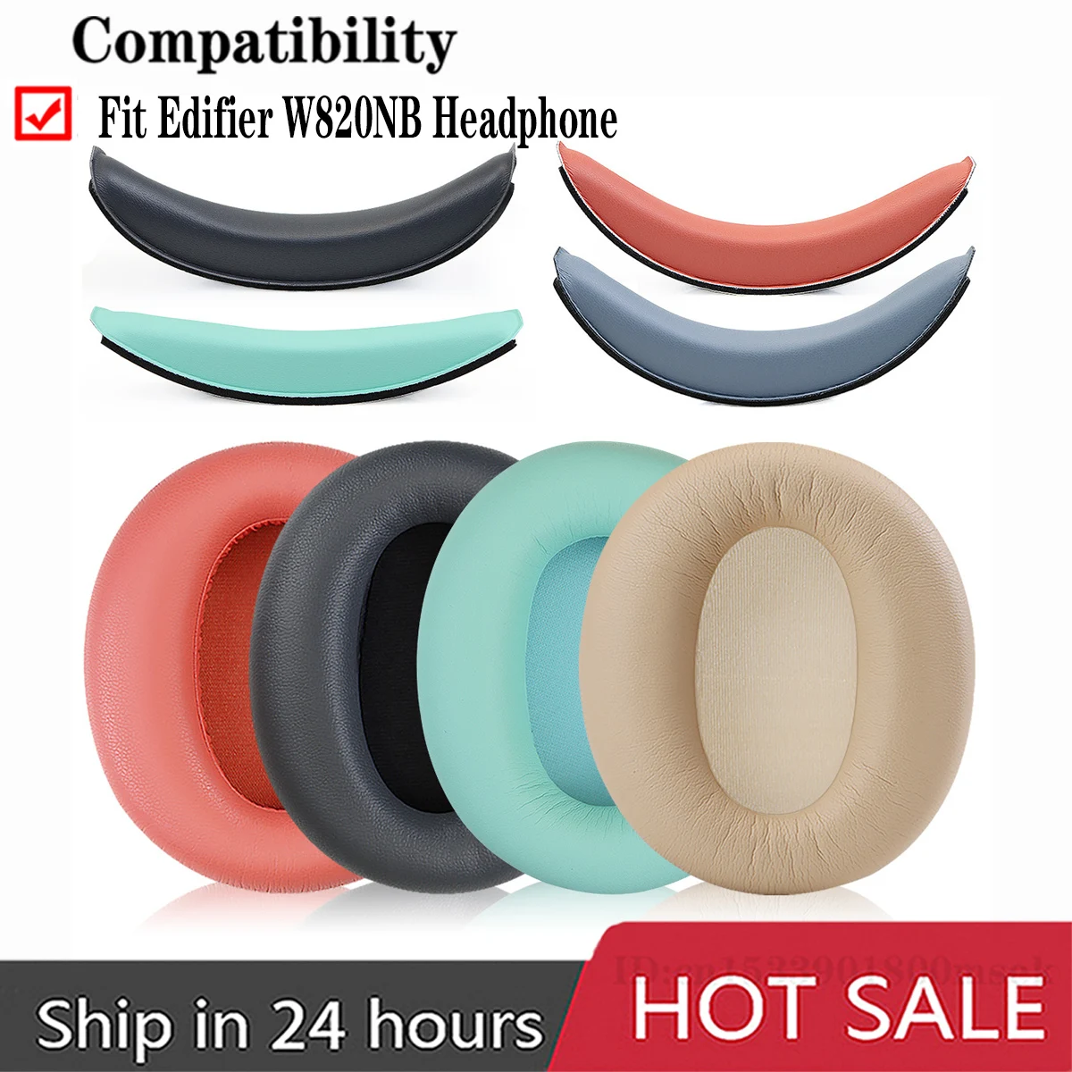 1Pair Ear Pads Headphone Earpads For Edifier W820NB Earpads Headphone ...