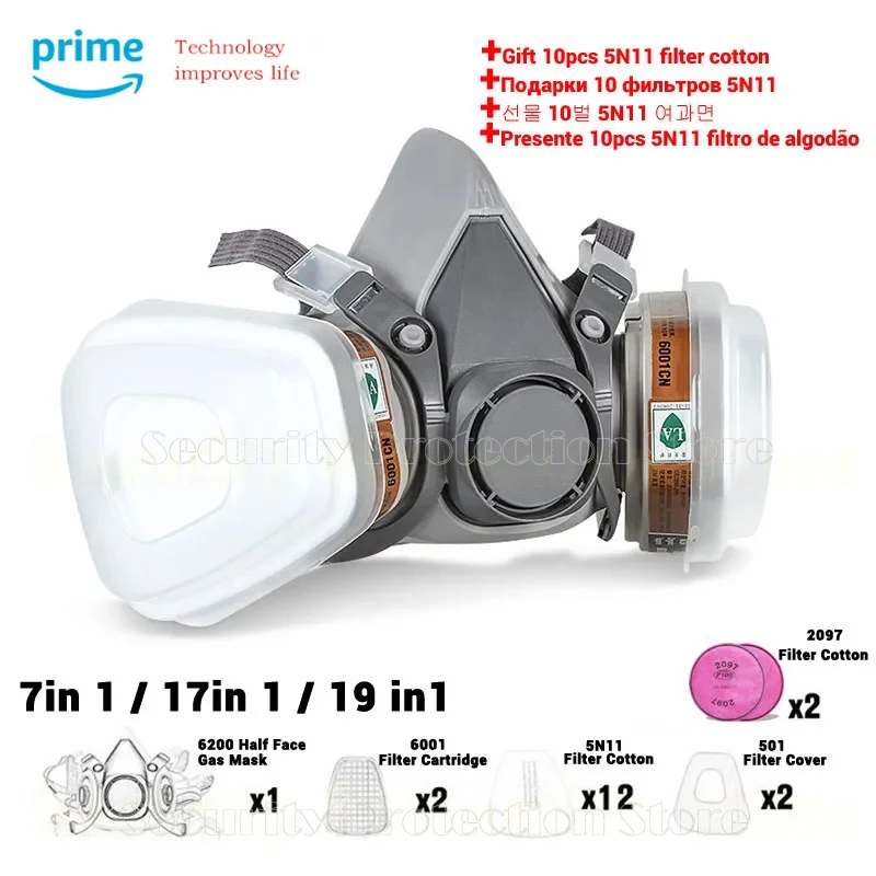 6200-Gas-Mask-Gas-Proof-Half-Face-Mask-Series-Combination-Matched-with ...