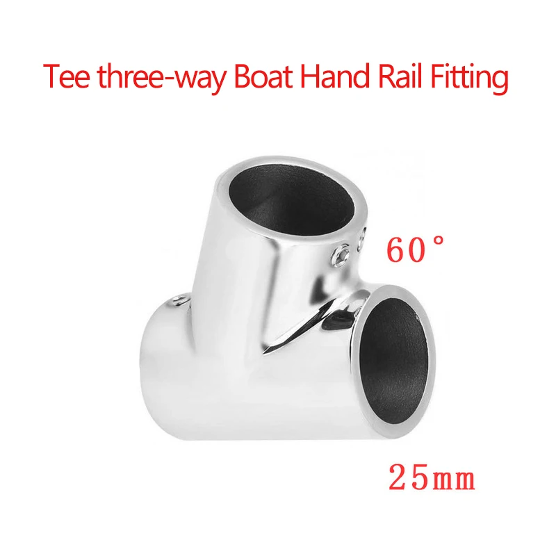 1" Boat 25mm 60 Degree Hand Rail Fitting 1PCS 316 Stainless Steel ...