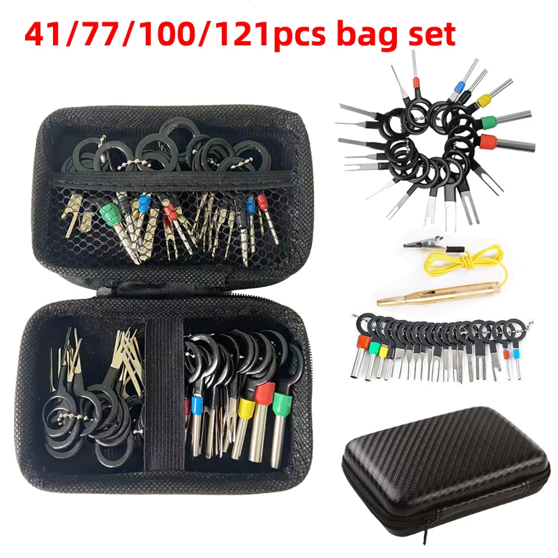 Car Terminal Removal Tool Kit Wire Plug Connector Extractor Puller ...