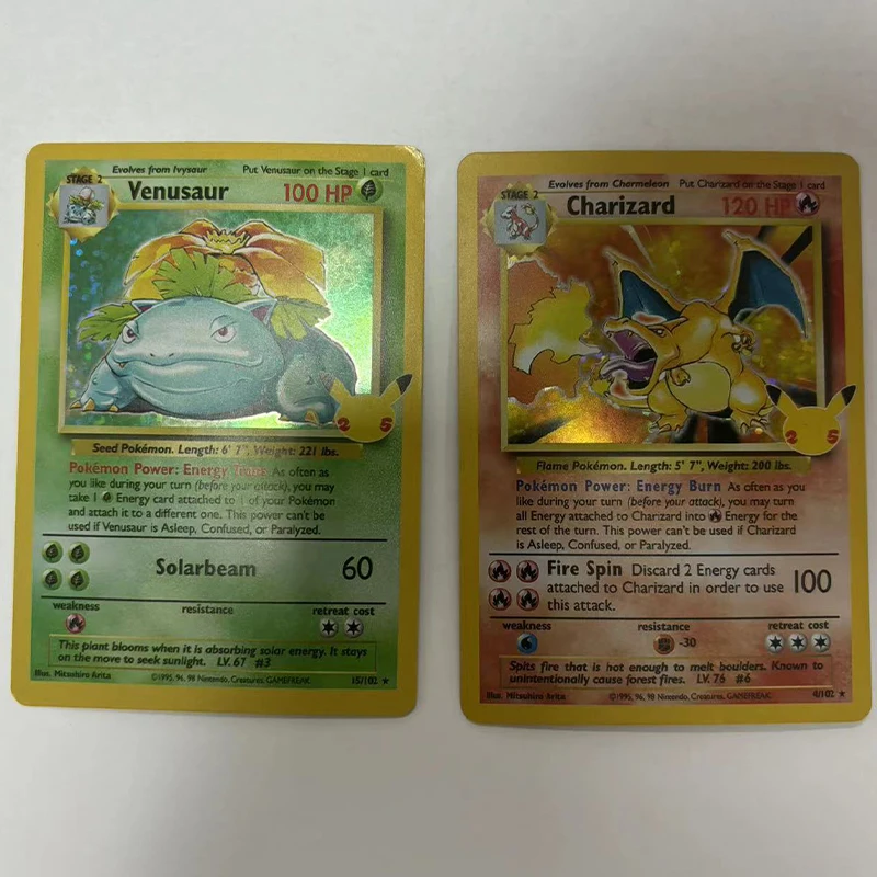 Generic Pokemon 25th Anniversary Collection Cards DIY Game Pokemon ...