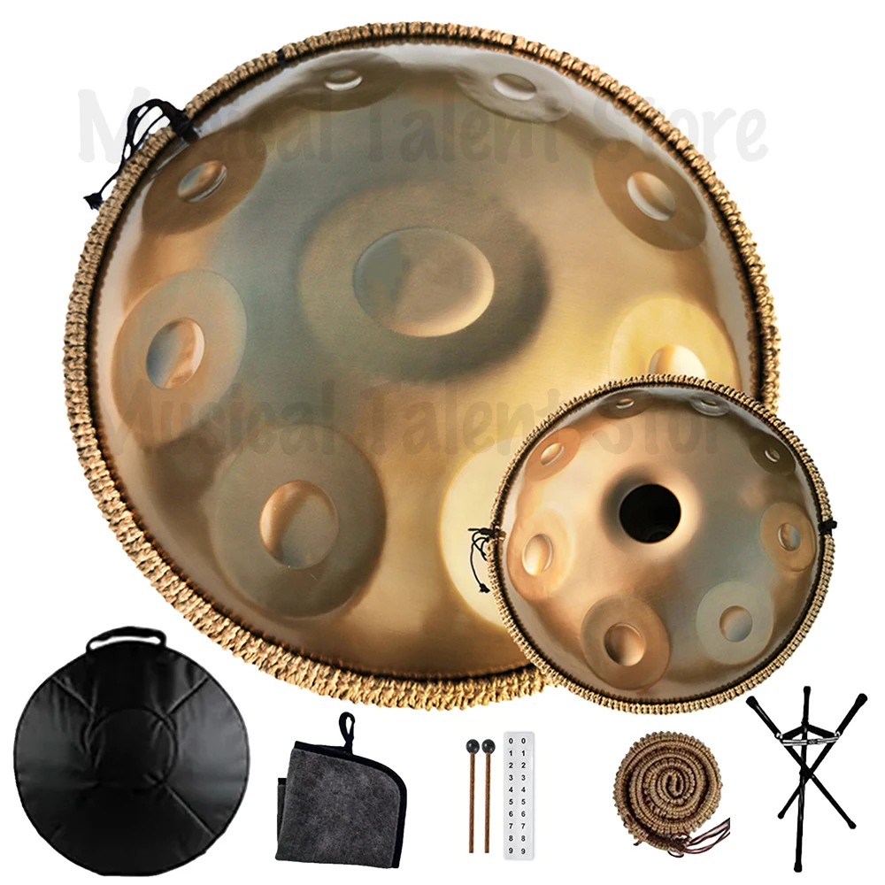 New-17-Notes-Handpan-drum-440-432Hz-22inches-Steel-Hand-Drum-D-Minor ...