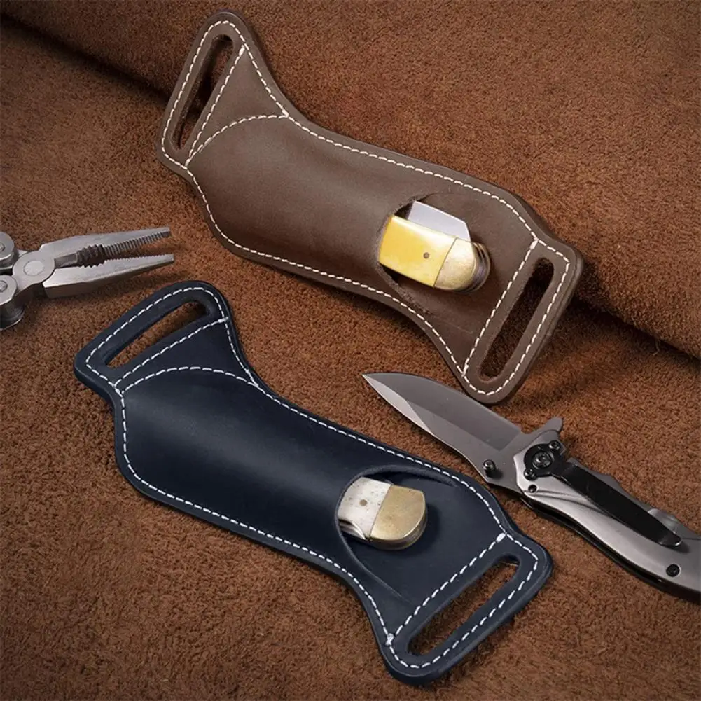 Faux-Leather-Outdoor-Cutter-Sheath-Belt-Mount-Waterproof-Portable ...