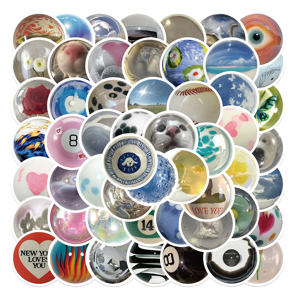 10-30-60pcs-Ins-Style-Cute-Glass-Bead-Stickers-Aesthetic-Cat-Eyes ...