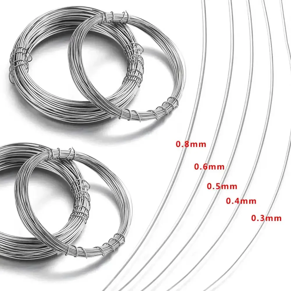 10M-Rol-Roestvrij-Staal-Sieraden-Draad-0-4-0-6-0-8Mm-Kraal-Draad-Draad ...