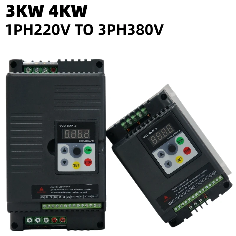 VFD 3KW 4KW AC Input G1 220V TO Output G3 380V Variable Frequency Drive Inverter Variable ...