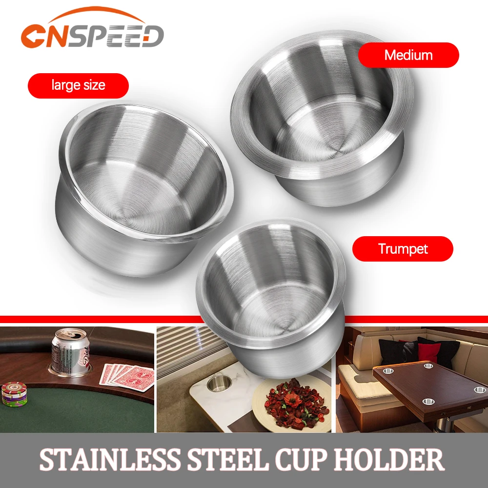 Stainless-Steel-Marine-Boat-RV-Cup-Water-Drink-Bottle-Holder-Rustproof ...