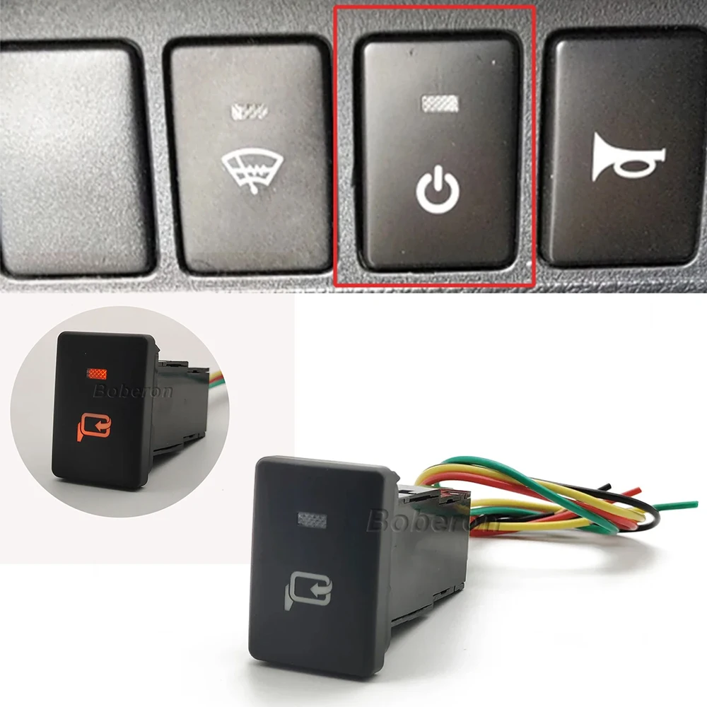 Car-LED-Light-Rearview-Mirror-Folding-Switch-Push-Button-For-Toyota ...