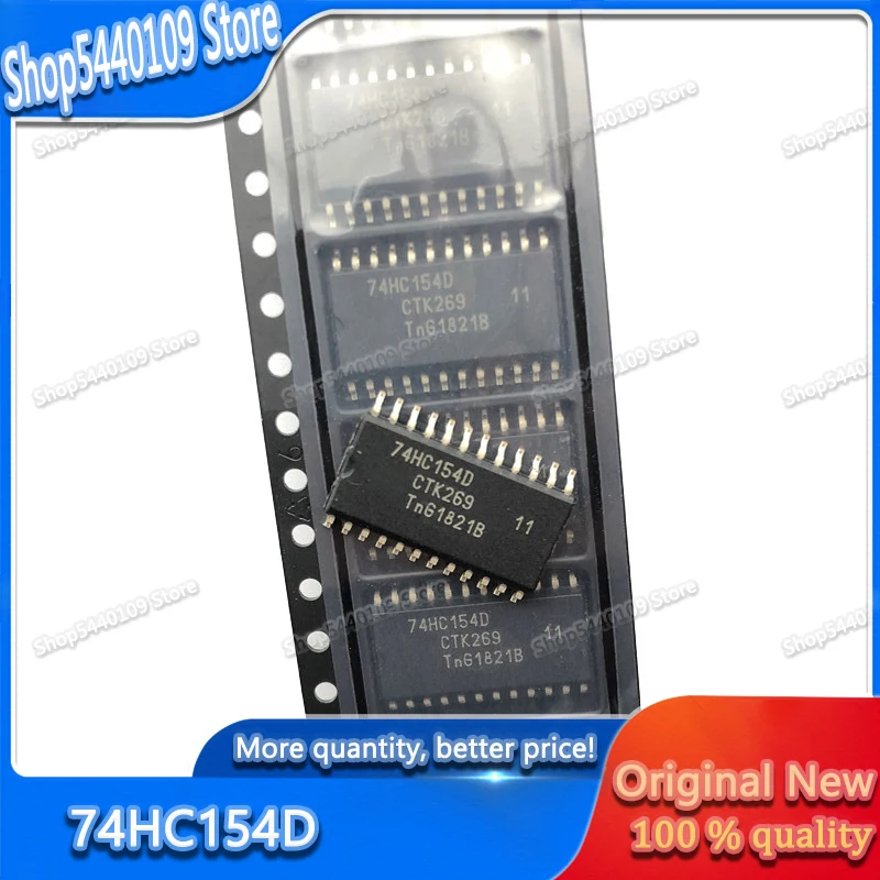 10pcs 20pcs 74hc154d Sop-24 74hc154 Sop24 7.2mm 4 To 16 Line Decoder ...