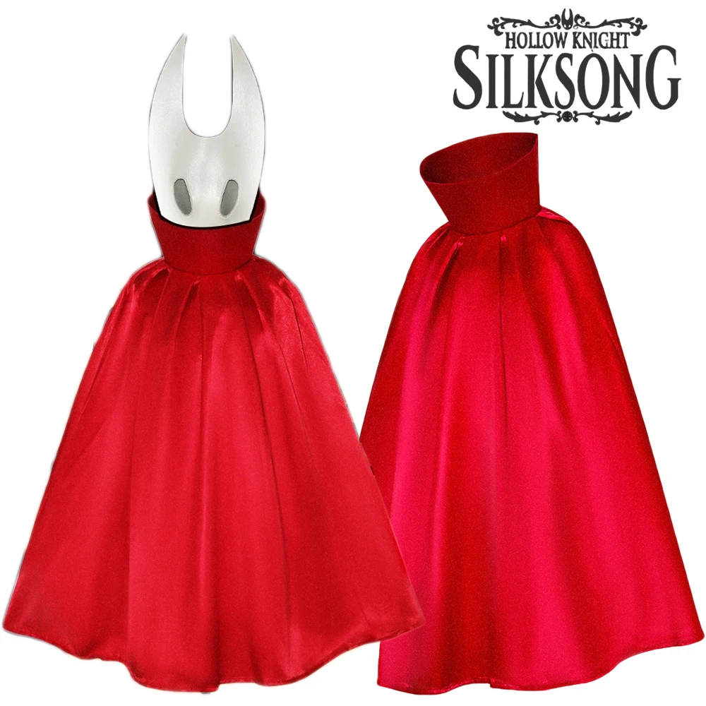 Game Hollow Knight Silksong Hornet Cosplay Cloak Costume Cape Mask Suit ...