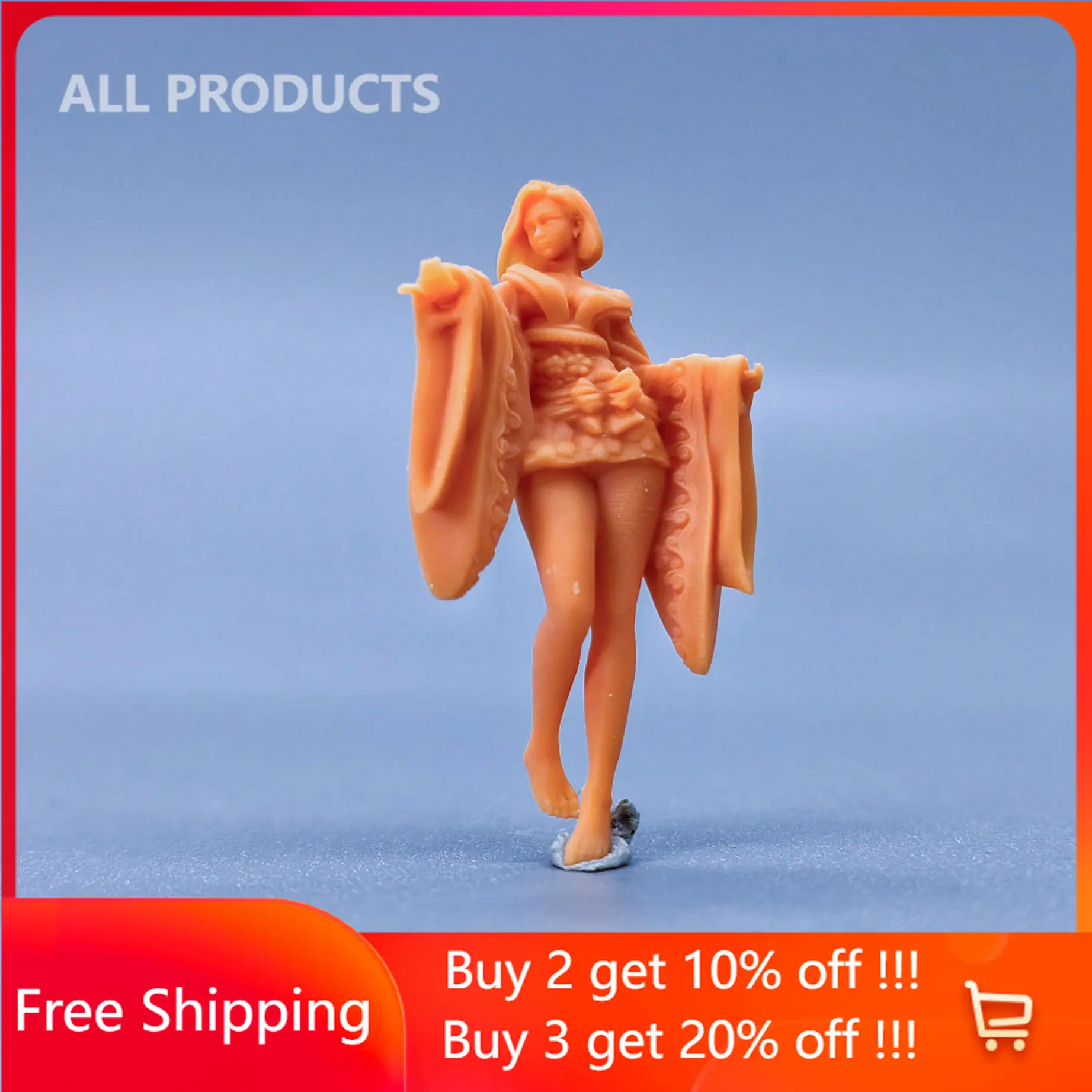 1/64 1/43 Figurines Scale Model Resin Short Hair Han Suit Female ...