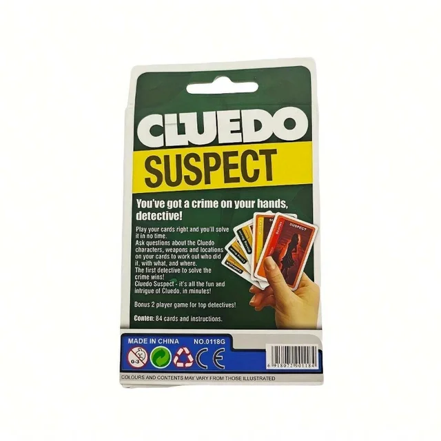 1pc “Cluedo Suspect” Fun Strategy Card Game,Party Board Games,Family ...