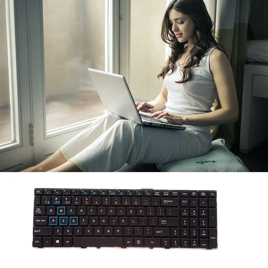 Laptop Keyboard Fluent Typing Key Board RGB Backlight Blue Function ...