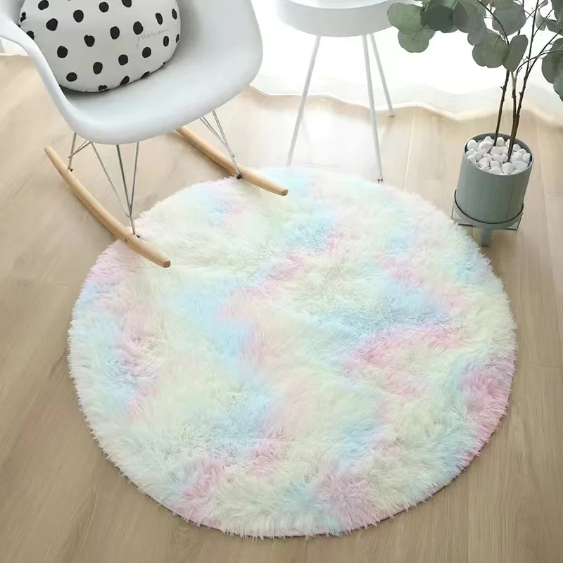 white-soft-plush-floor-mat-round-bedroom-mat-trapstar-living-room-decor ...