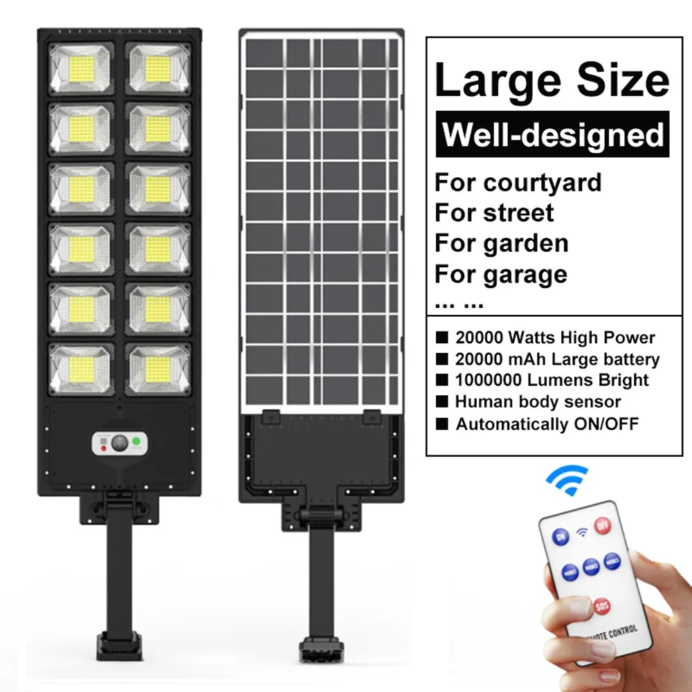 20000-Watts-Solar-Street-Lights-Outdoor-20000mAH-1000000-Lumens-Motion ...