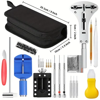147pcs/set Watchmaker Watch Repair Repairing Tools Kit, Case ...
