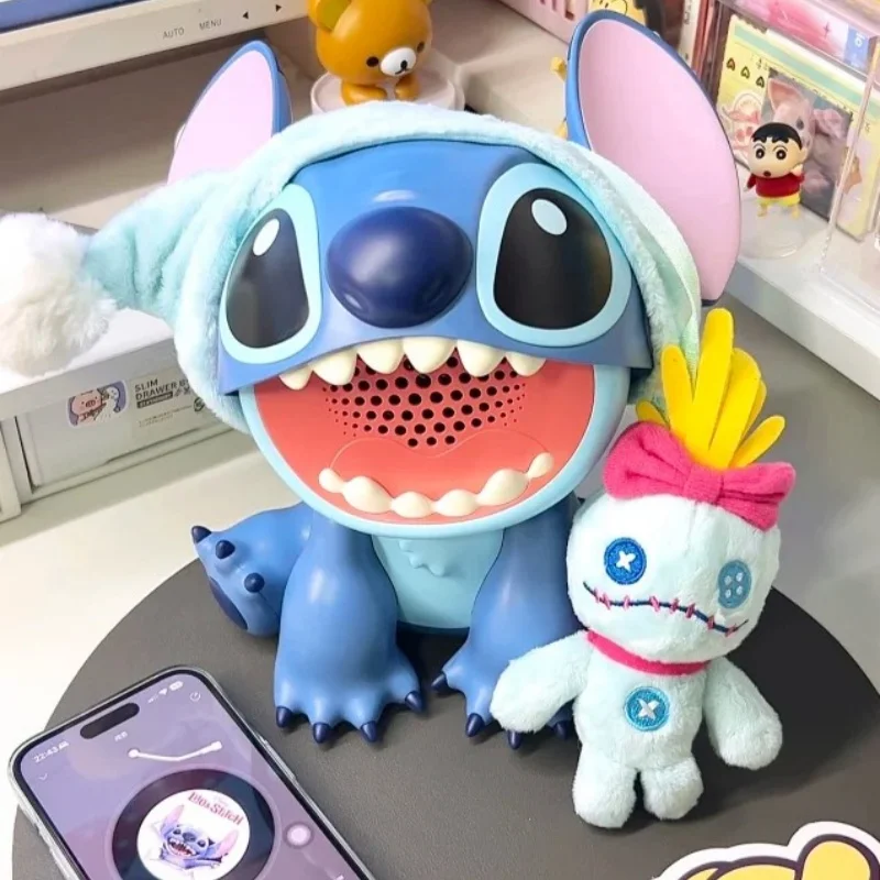 Cute Stitch Action Figure Bluetooth Speaker Stitch'S Mouth Control ...