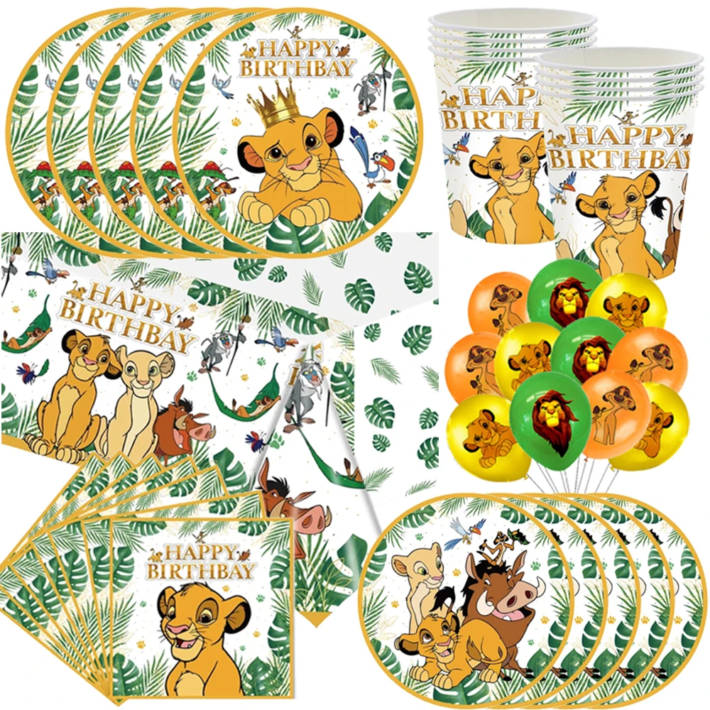 Disney-Lion-King-Simba-Theme-Party-Decoration-Paper-Plate-Balloons ...